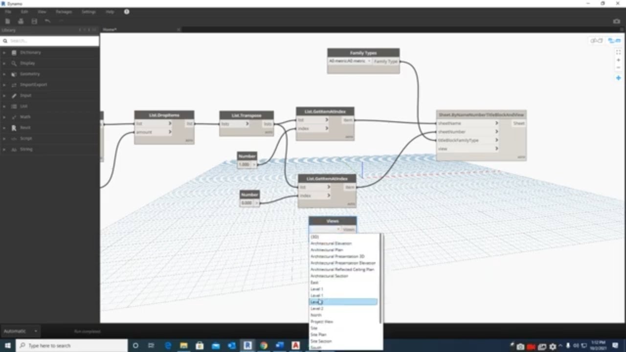 How to Create Sheets With Dynamo