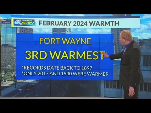 Third warmest February in Fort Wayne in the books
