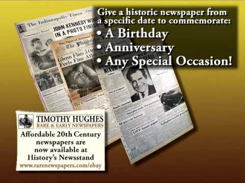 Collect 20th Century Authentic Newspapers on eBay via History's Newsstand