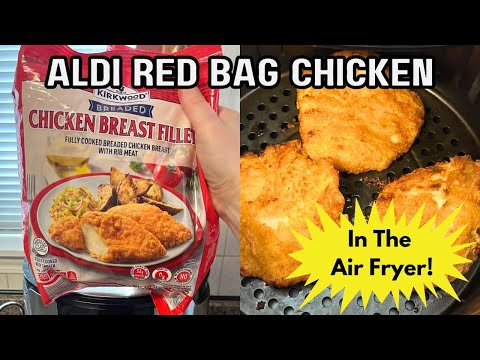 Air Fryer Aldi Red Bag Chicken - Frozen Kirkwood Breaded Chicken Breast Fillets - Crispy Perfection!