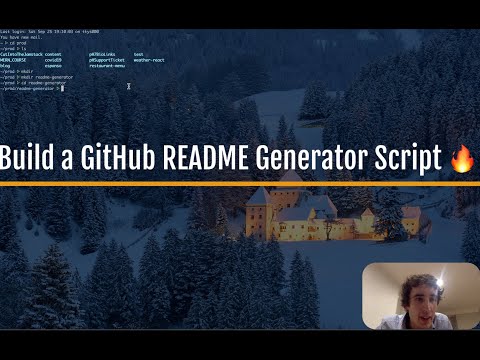 Build a JS GitHub README Generator Script π₯