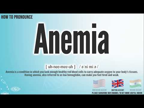 Anemia Pronunciation | How to Pronounce (say) Anemia CORRECTLY | Medical Meaning