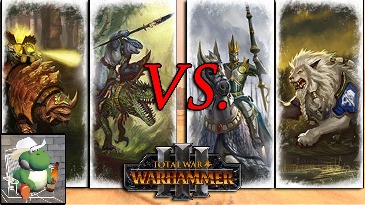 Lizardmen vs. High Elves - Trying Out The New Nerfed and Buffed Units(Flock of Doom's still cracked)