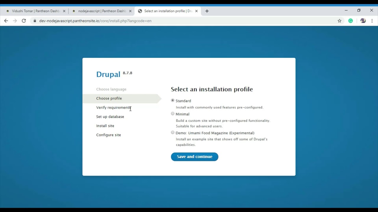 Drupal 8 Website using Pantheon
