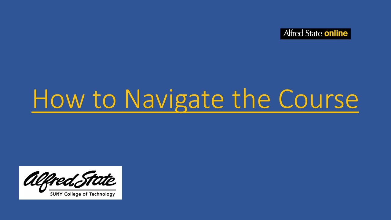 Course Template Navigation