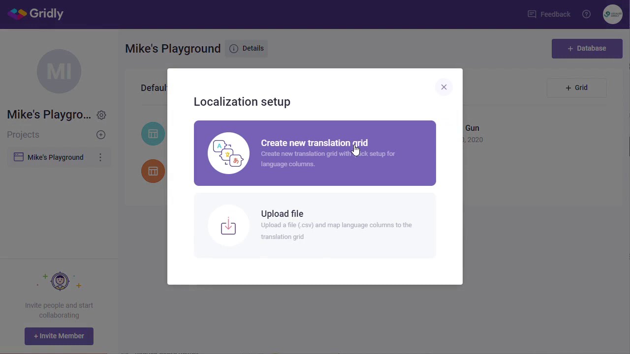 Multi-step (pivot) localization setup in Gridly