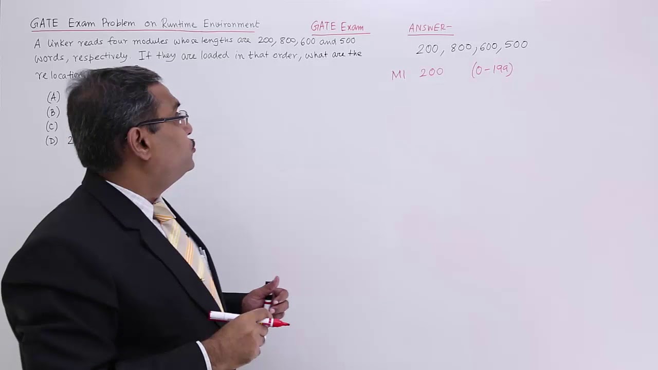 Run Time Environment - GATE Exercise