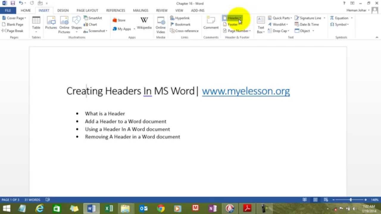 Understanding Sections In MS Word Chapter 14 Hindi - Learn Excel Course, MS Word Course & MS ...