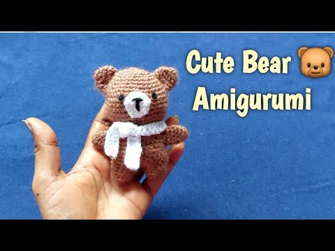 Crochet Cute Bear 🐻 | Teddy bear || Cute Mini bear Crocheting step by step full tutorial ||