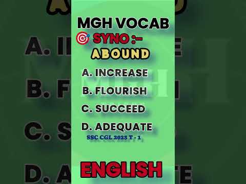 #Synonyms #vocabulary #words #shorts || syno of abound #mgh_tricks