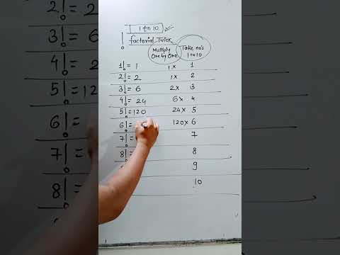 #mathtrick #factorial from 1 to 10