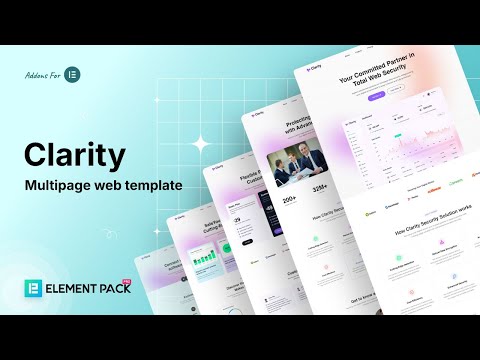 🚀 Clarity Web Template by Element Pack Pro | Perfect for Tech, Consulting & Data Security Sites!