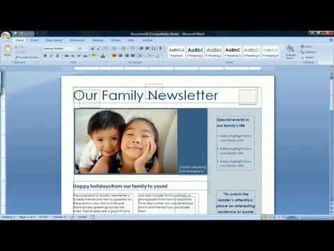 How to Create a Newsletter in Microsoft Word 2007