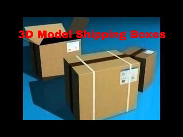 Shipping boxes 3D Model - FlatPyramid