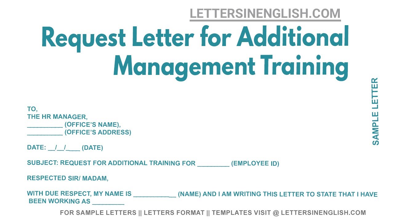Request Letter for Additional Management Training