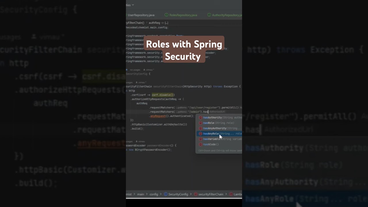 #java #springboot #spring #springsecurity #coding #programming #shorts