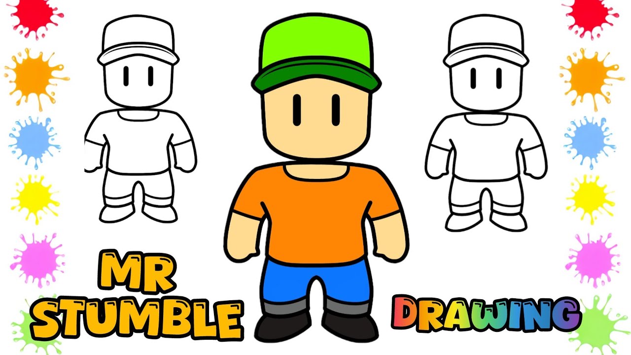 DRAW MR. STUMBLE! | Stumble Guys Drawing Tutorial | Easy Step-by-Step