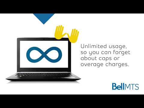 Get the Bell MTS Lightning 25 Internet plan and get unlimited Internet.