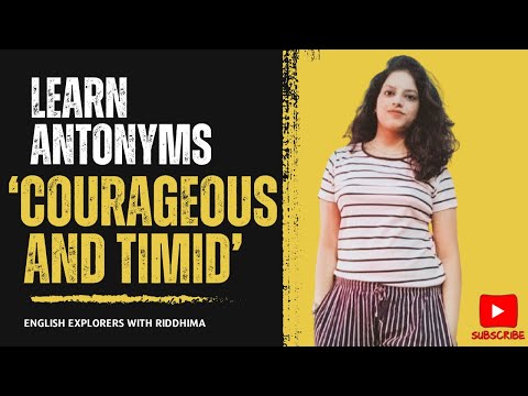 Daily Used Opposite Words In English | Antonyms Courageous and Timid #english