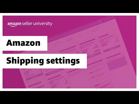 Understanding and editing Amazon shipping settings