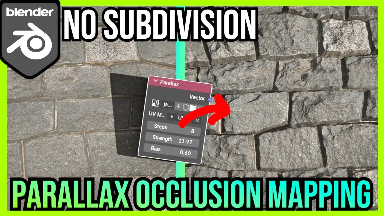Give Materials DEPTH with ONE NODE (Parallax Occlusion Mapping): BLENDER
