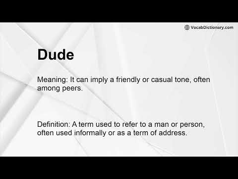 Dude Meaning
