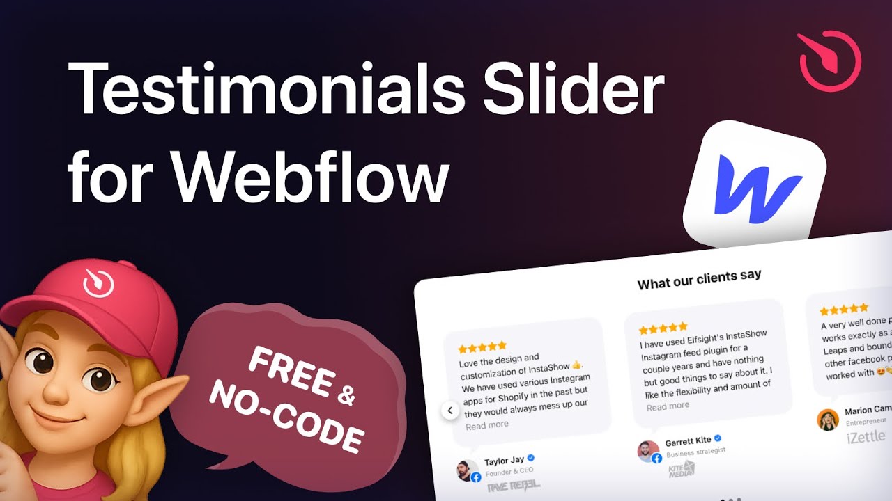 How to Embed Testimonials Slider on Webflow [FREE]