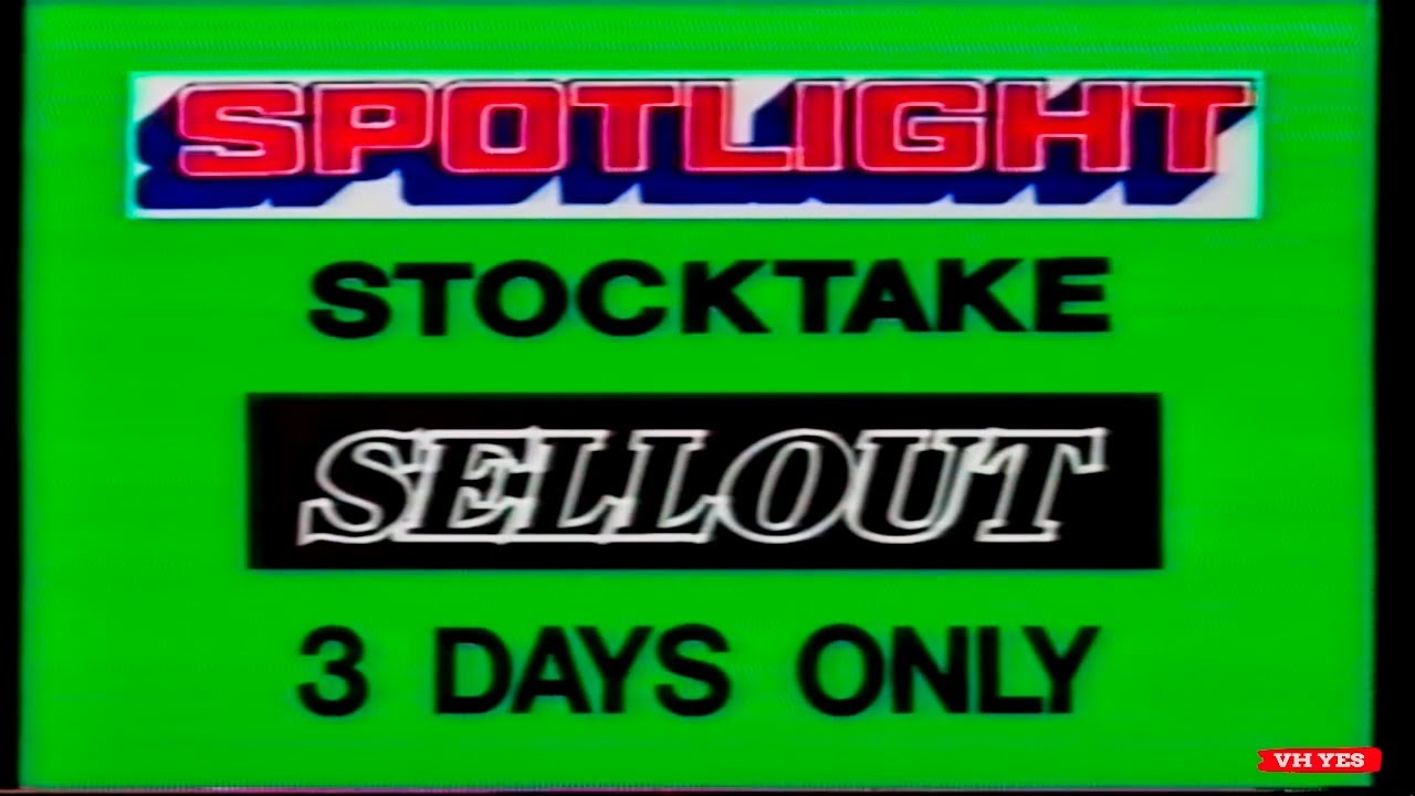 Spotlight 3-Day Stocktake Sale - Australian TV Commercial (1982)