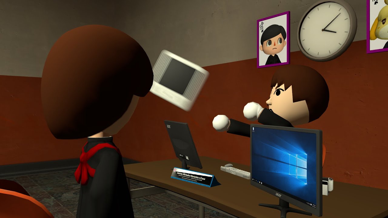 Default Miis talking to each other.