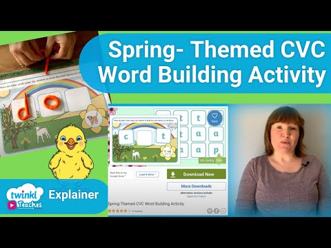 Spring-Themed CVC Word Building Activity