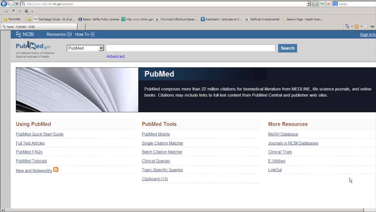 Access to Full-text Articles Using PubMed @ Capital Health