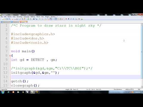 Learn C Graphics Program To Draw Stars In Night Sky By Pankaj Panjwani | Hindi - Mind Luster