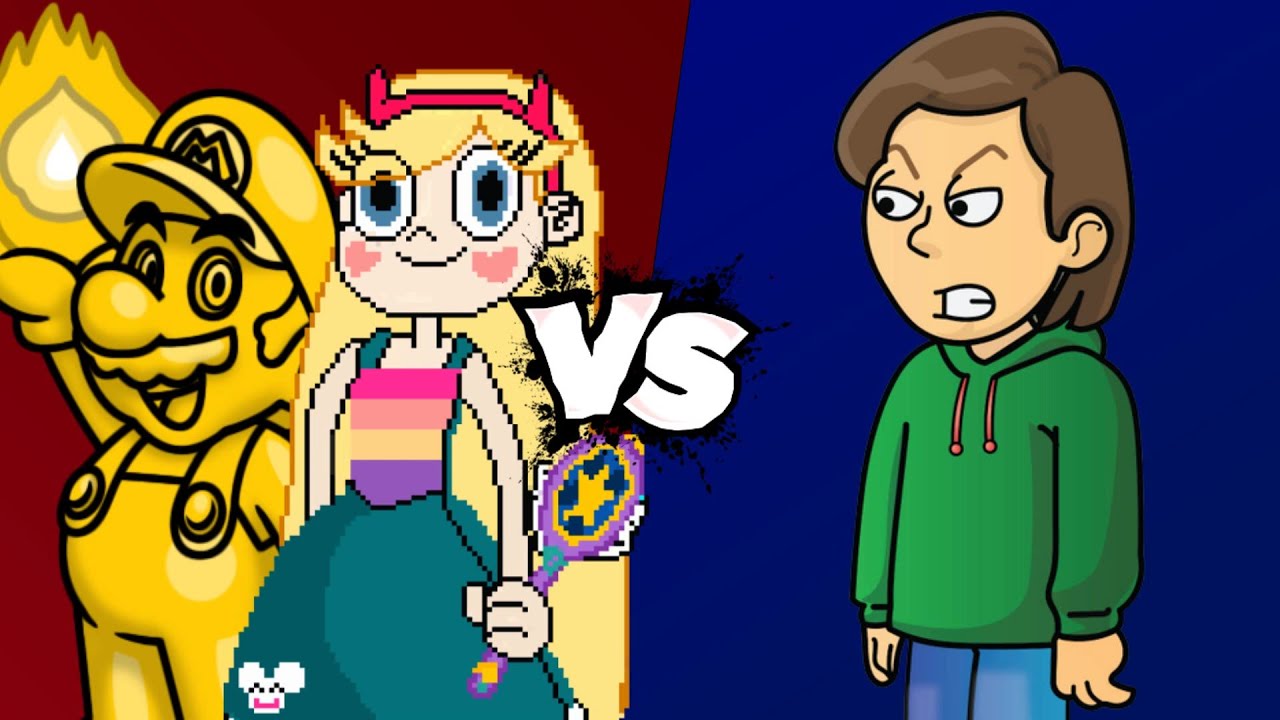MUGEN Battle - Star Butterfly/Gold Mario vs Boris Anderson