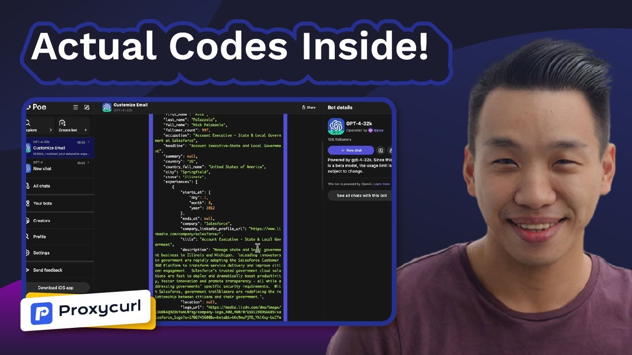 Proxycurl Demo - B2B data enrichment API and dataset