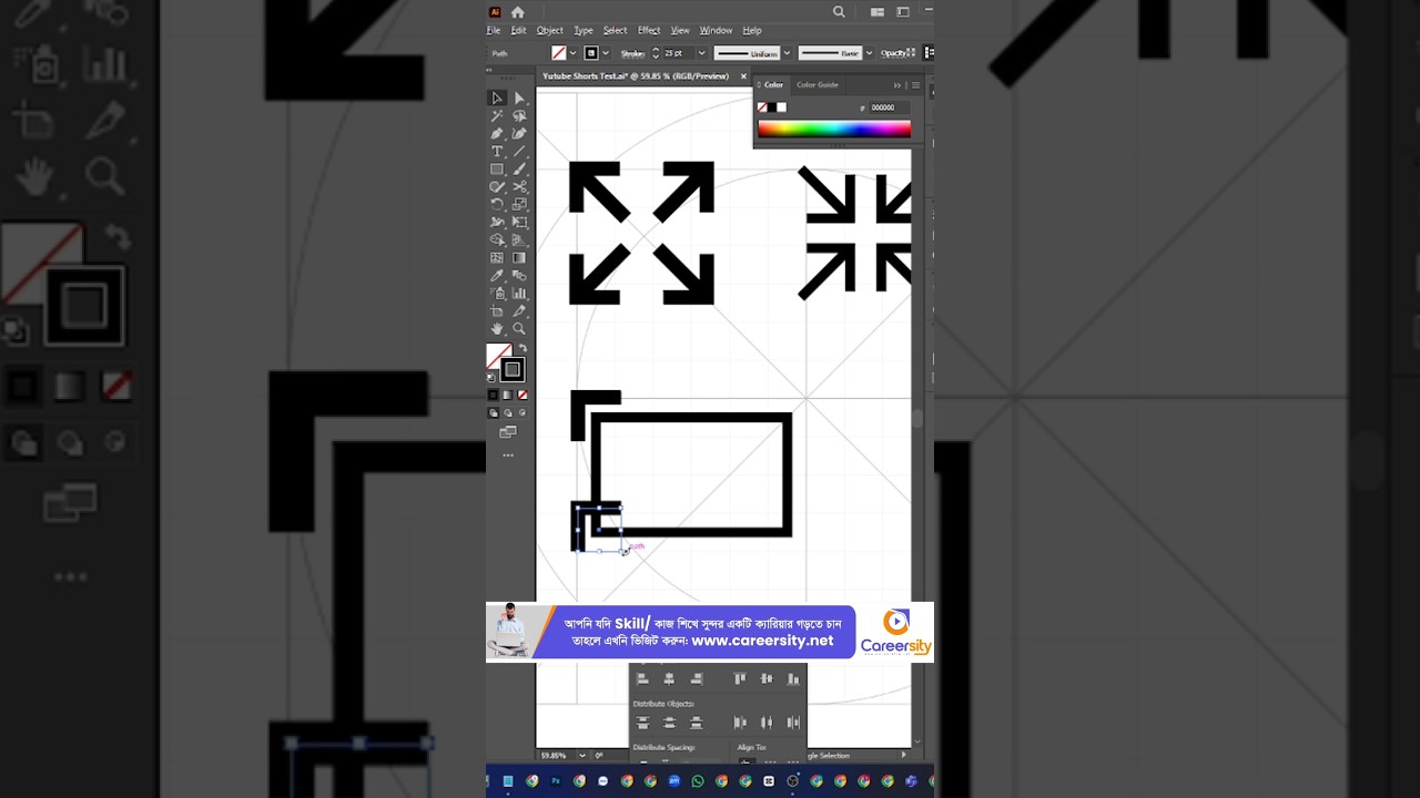 Fullscreen Icon logo design. Expand to full sc #icondesign #trending #tutorial #shorts