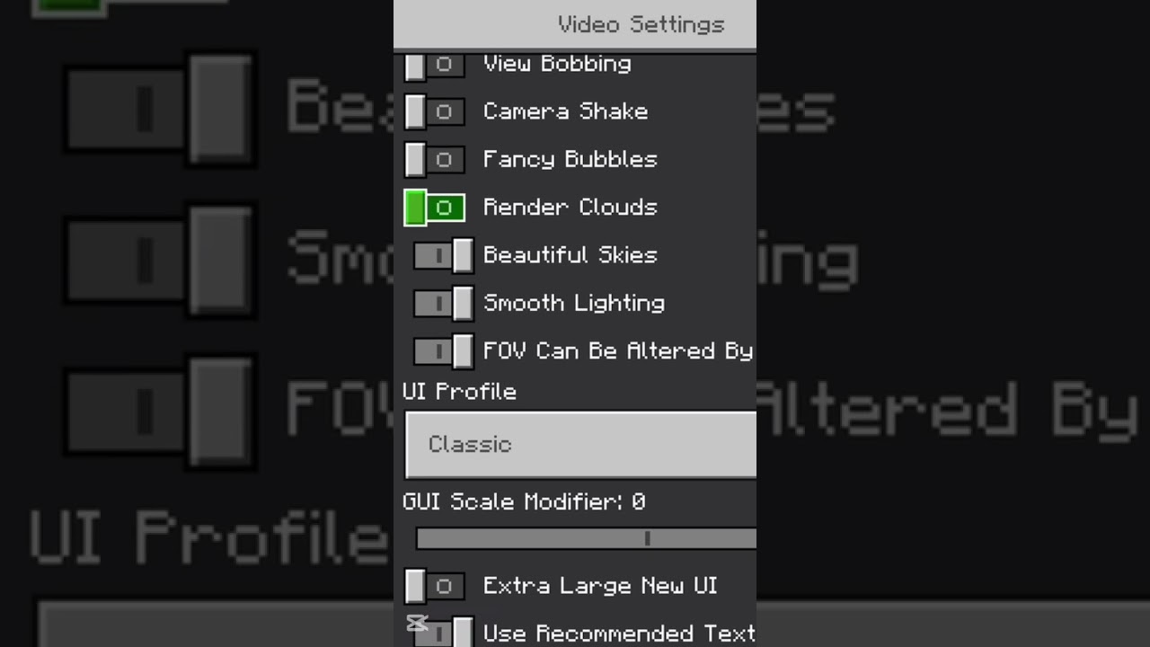 How to turn on/off render clouds and beautiful skies | Minecraft Tutorial