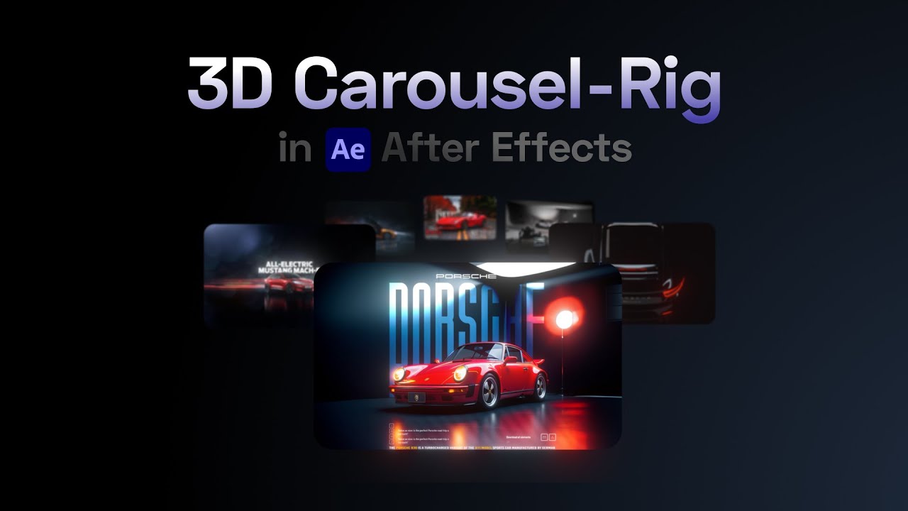 3D Gallery Carousel in After Effects | Full Rig Setup Tutorial
