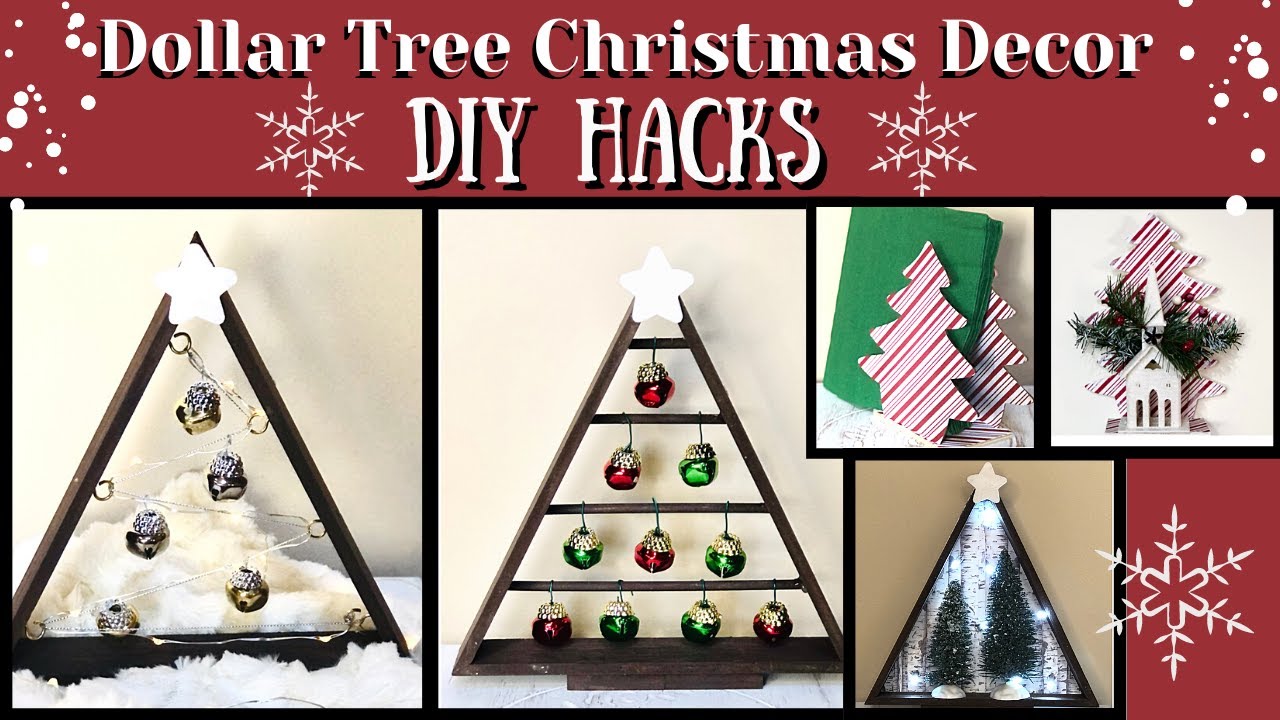 Dollar Tree Christmas Decor DIY HACKS l 2 ITEMS- 6 DIFFERENT WAYS