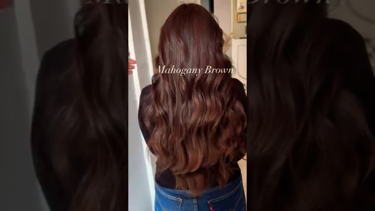 Mahogany brown hair colour shade #shorts