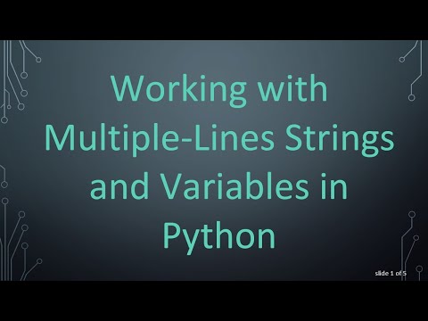 Working with Multiple-Lines Strings and Variables in Python
