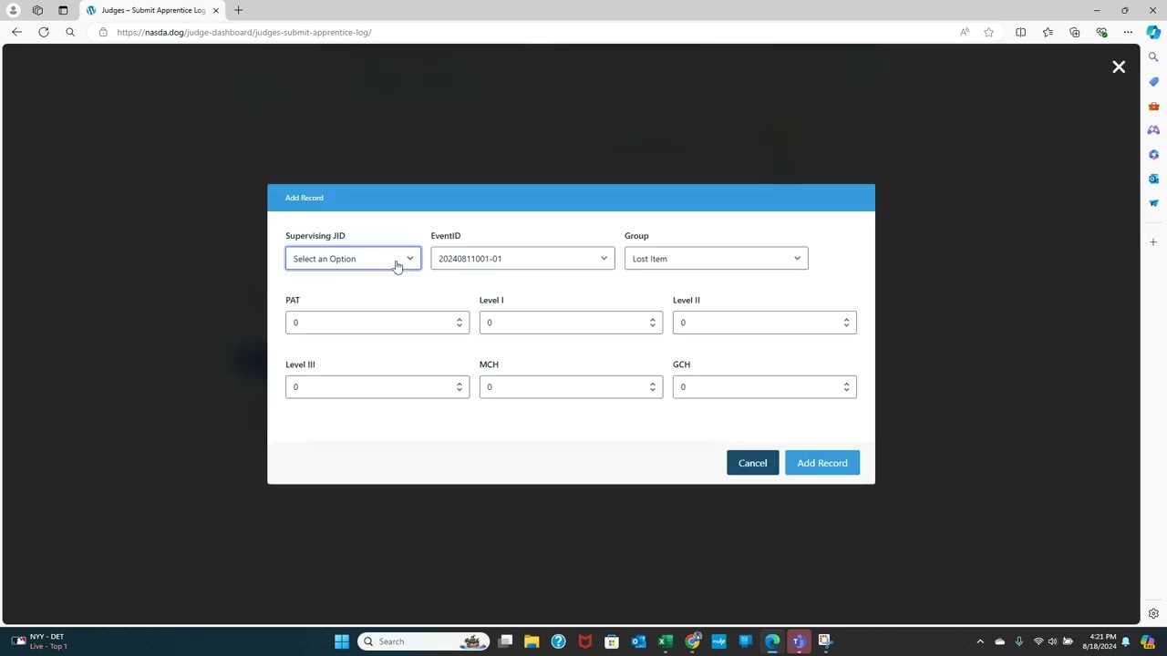 Submitting Apprentice Logs