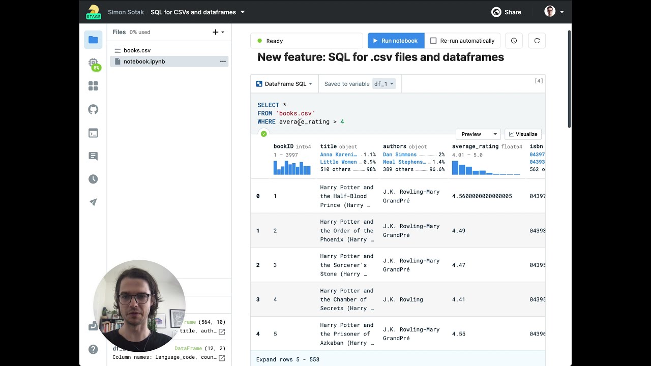 ✨ [Product Updates] SQL for CSV & dataframes