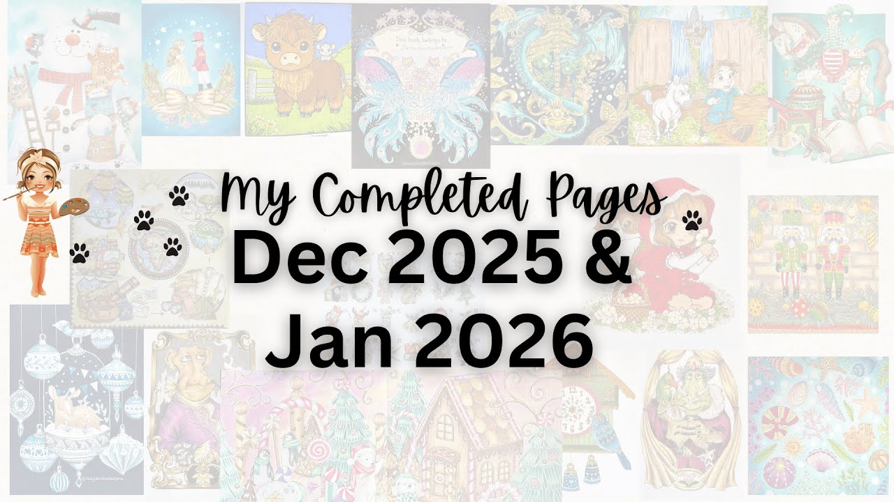 completed coloring pages 2026 December and January Pages