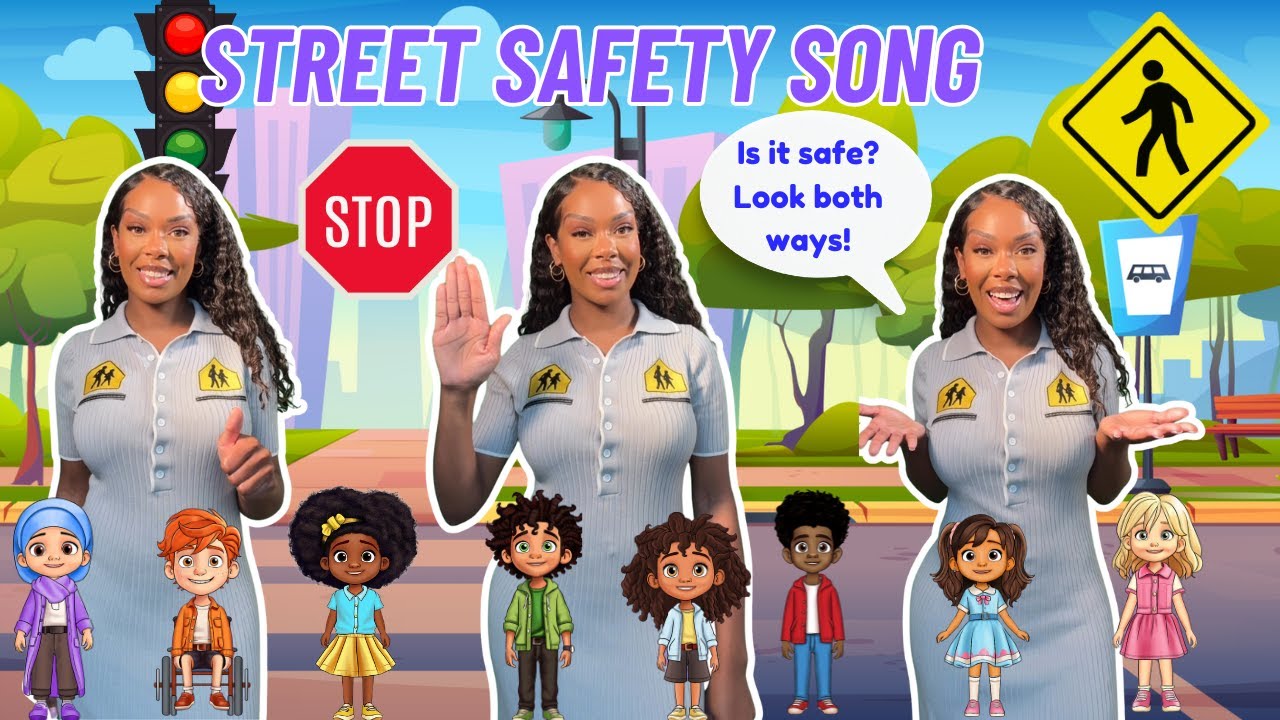 Street Safety Song| Learning with Ms Houston| Kid Songs