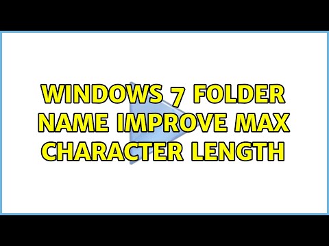 Windows 7 folder name improve max character length