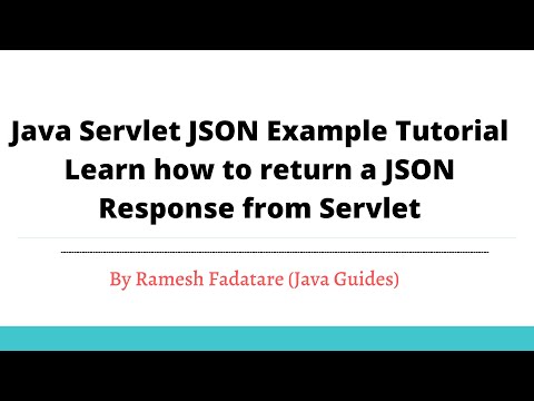 Learn Java Servlet JSON Example Tutorial Return JSON Response from Servlet - Mind Luster