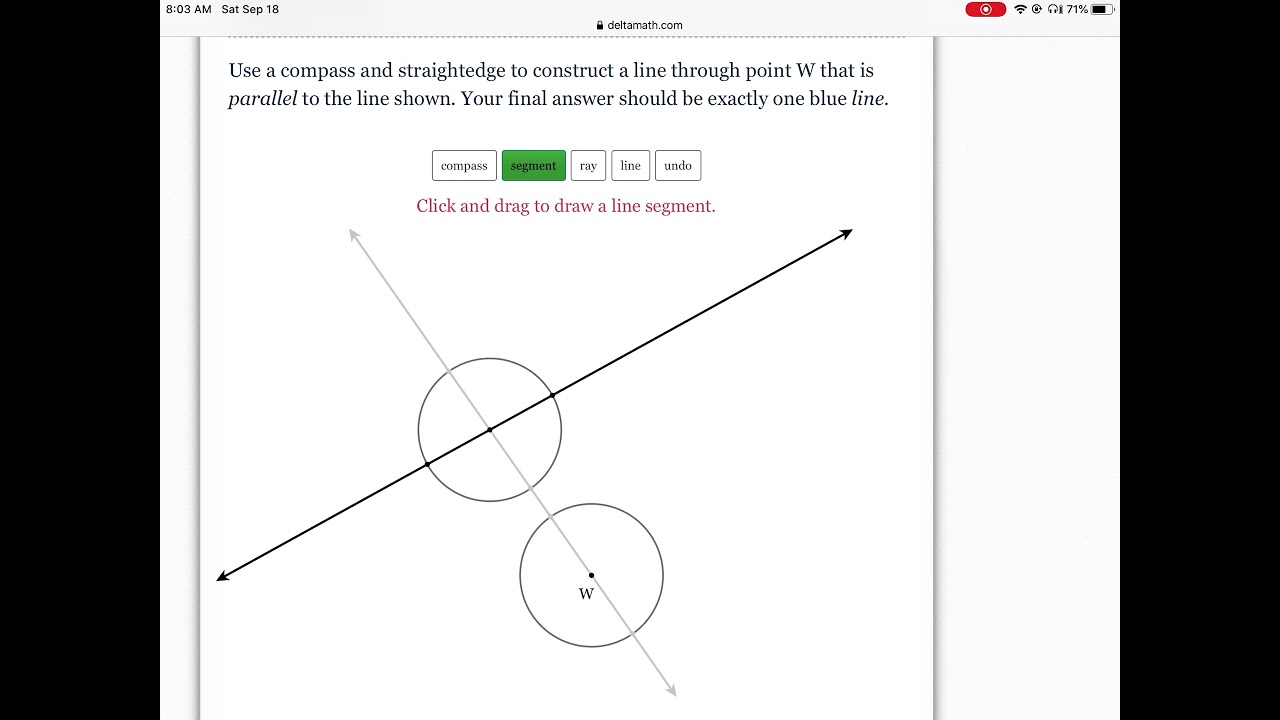 Parallel Line Construction through Deltamath