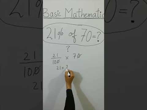 😳 CLEAN BASIC MATHEMATICS 21% of 70=? NO CALCULATORS ALLOWED! #Shorts