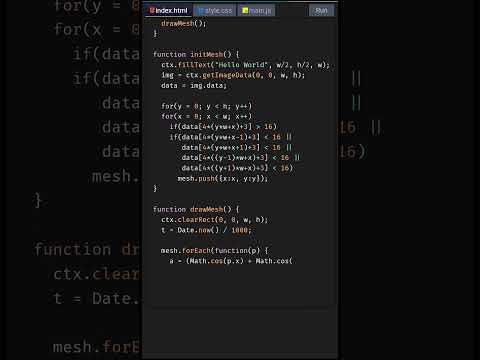 Create Text into Particles with HTML Canvas |HTML5 Canvas Tutorial #shorts #coding #JavaScript