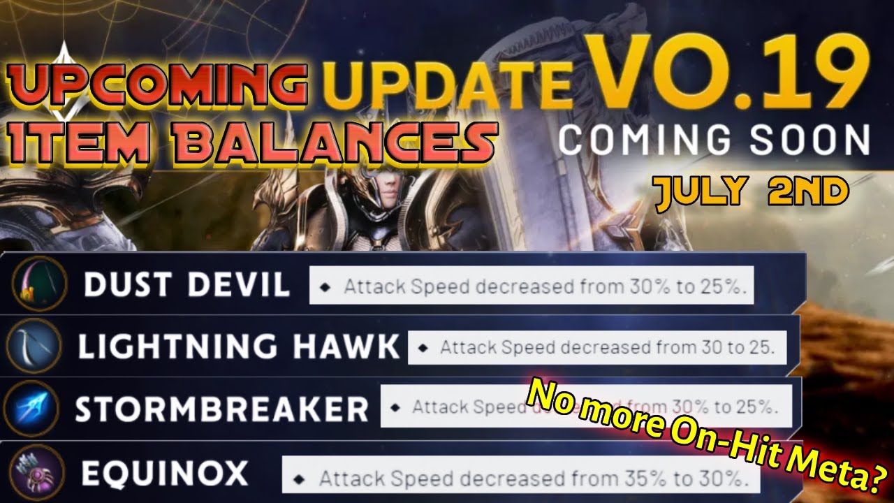 All Item Changes in Update V0.19: Predecessor